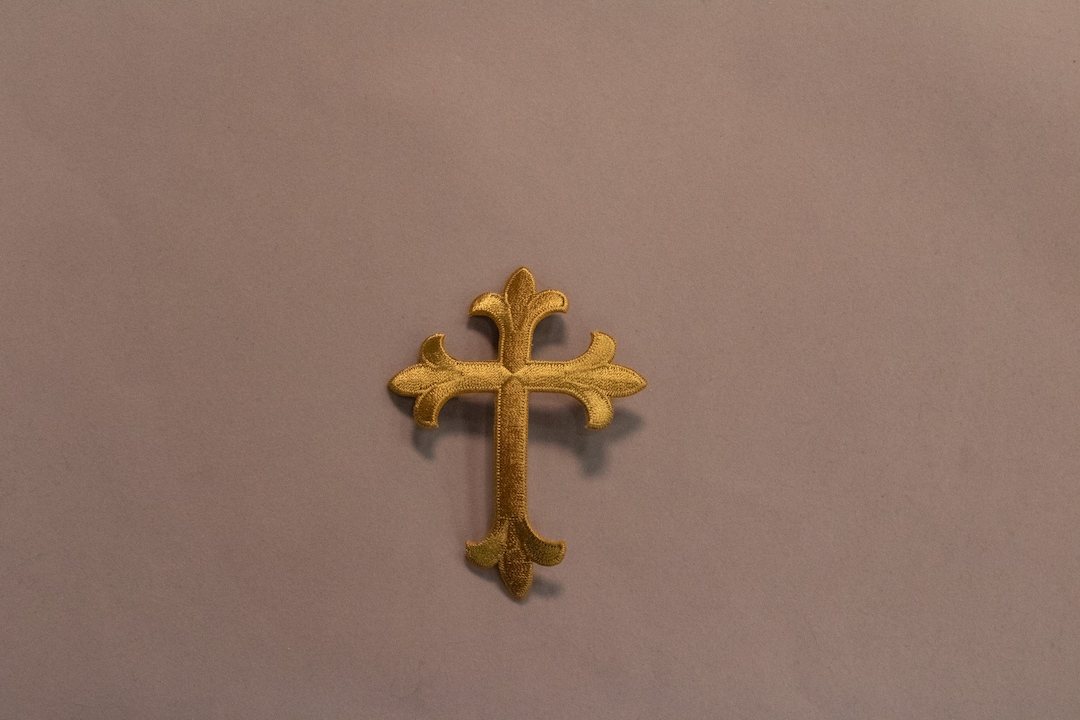 Iron-on Latin Cross Applique, Antique Gold, Easy to Use 3" X 4" - Etsy