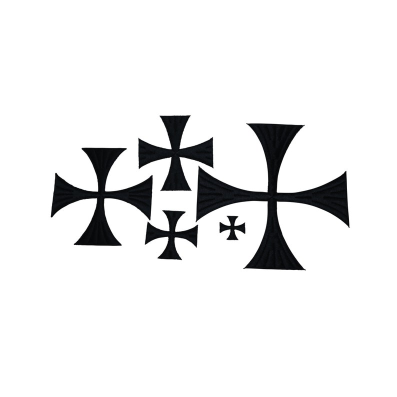 Small Black Cross Iron on Greek Patee Style Applique - Etsy