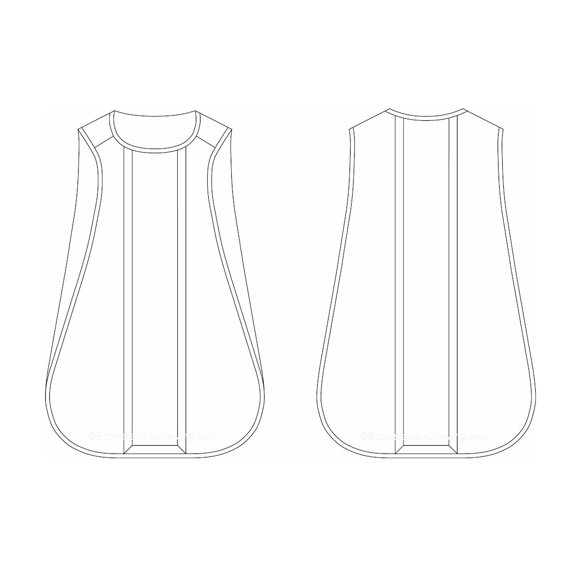 Fiddleback Chasuble Sewing Pattern for Latin Mass Vestments (style 3013 ...