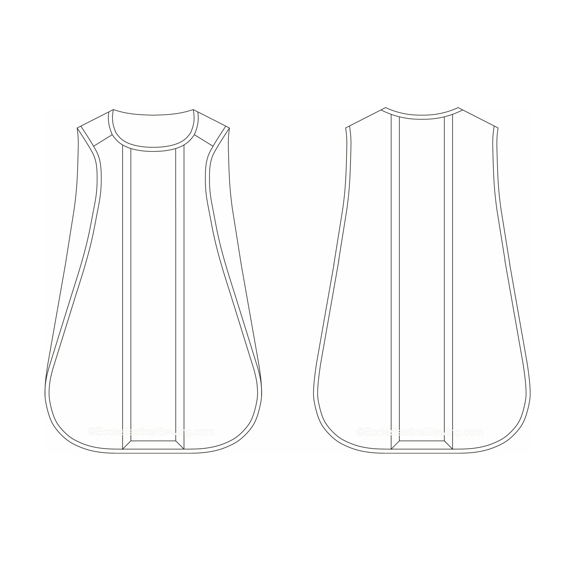 Fiddleback Chasuble Sewing Pattern for Latin Mass Vestments - Etsy
