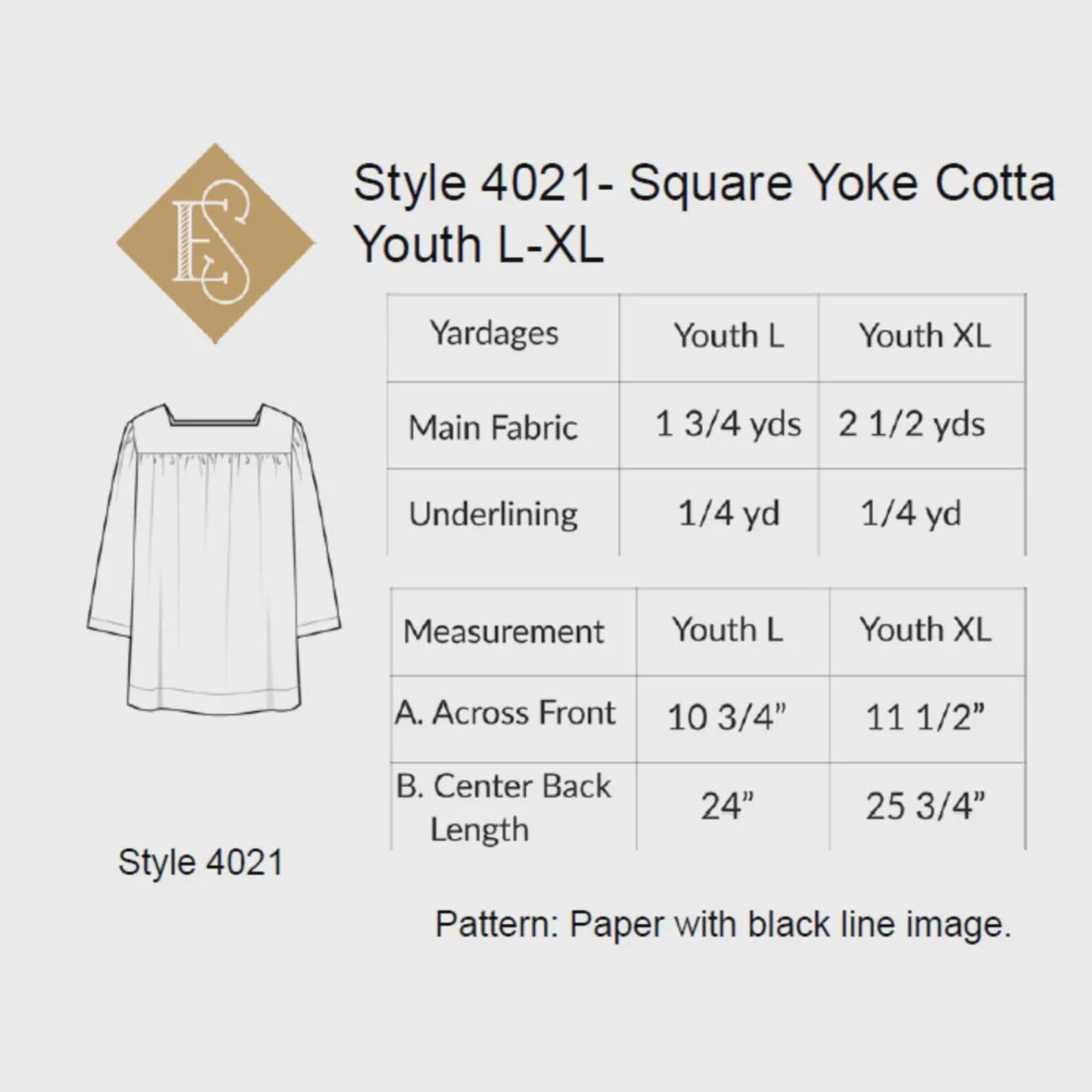 Square Yoke Cotta Pattern | Church Vestment Sewing Pattern - Etsy