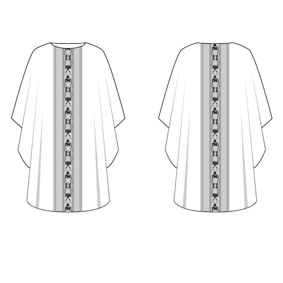 Gothic Chasuble Sewing Pattern With Column Orphrey | Etsy