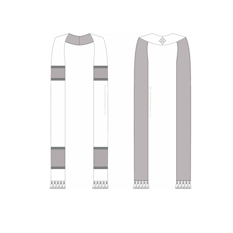 Pastor, Priest, or Clergy Stole Pattern 3.5 Wide Style 1003 - Etsy