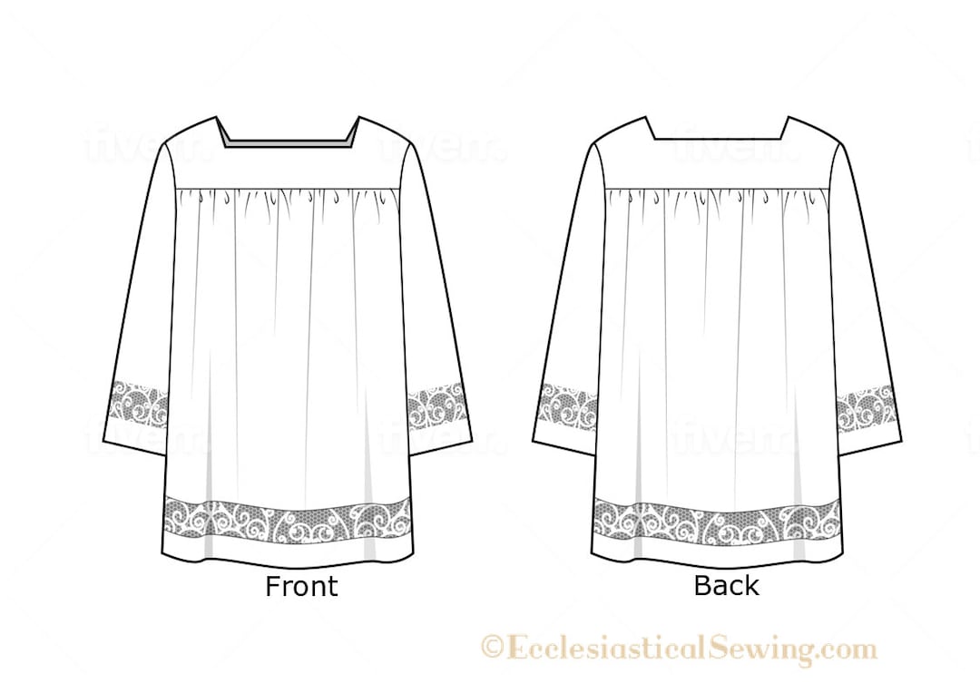 Altar Server Cotta Sewing Pattern With Lace (child to Adult Sizes) - Etsy