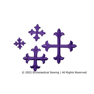 Iron on Cross Applique Forest Green, Grey, Kelly Green, Purple, Red ...