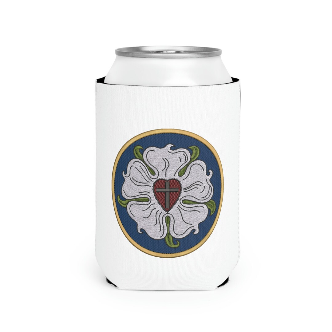 Can Cooler Sleeve Luther Rose Reformation Gift for Pastor Lutheran ...