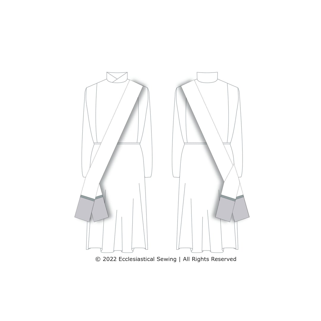 Transitional Deacon Priest Stole Sewing Pattern Church Vestments Style ...