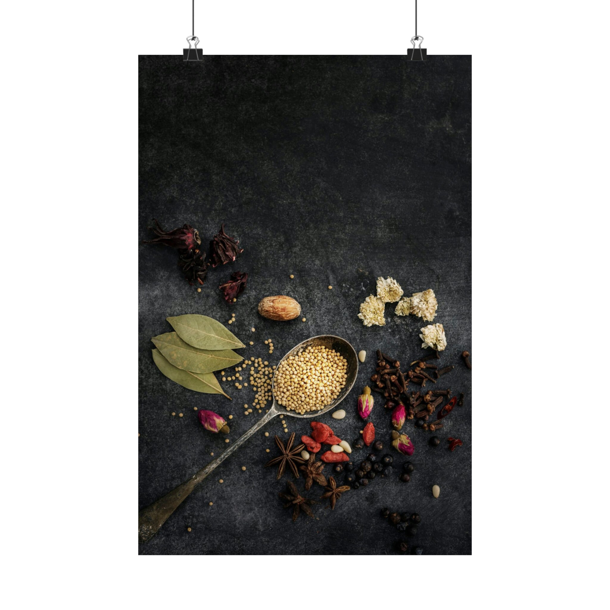 Spices Poster for Kitchen Minimalist Modern Poster Wall Art Gift for ...