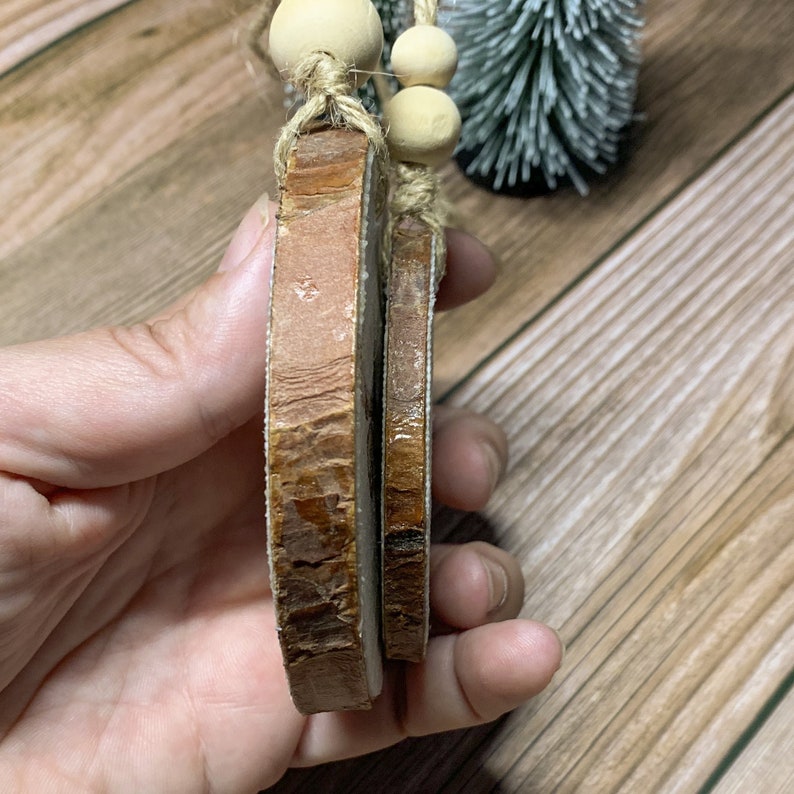 Mother Fox And Cub Wildlife Wood Slice Decorative Ornament Etsy