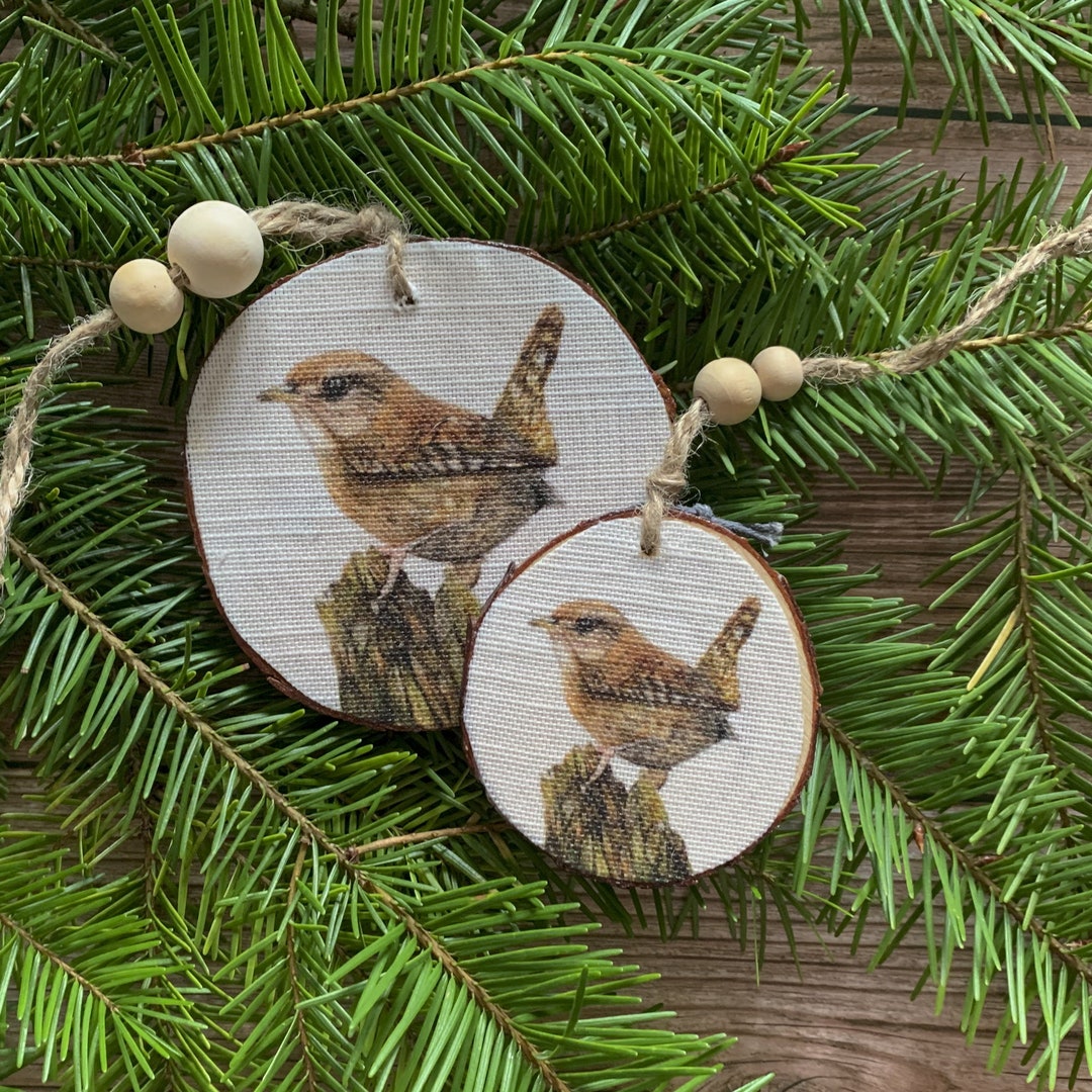 Wren, Bird – Animal Wood Slice Ornament – Bird Lover Gift - Etsy