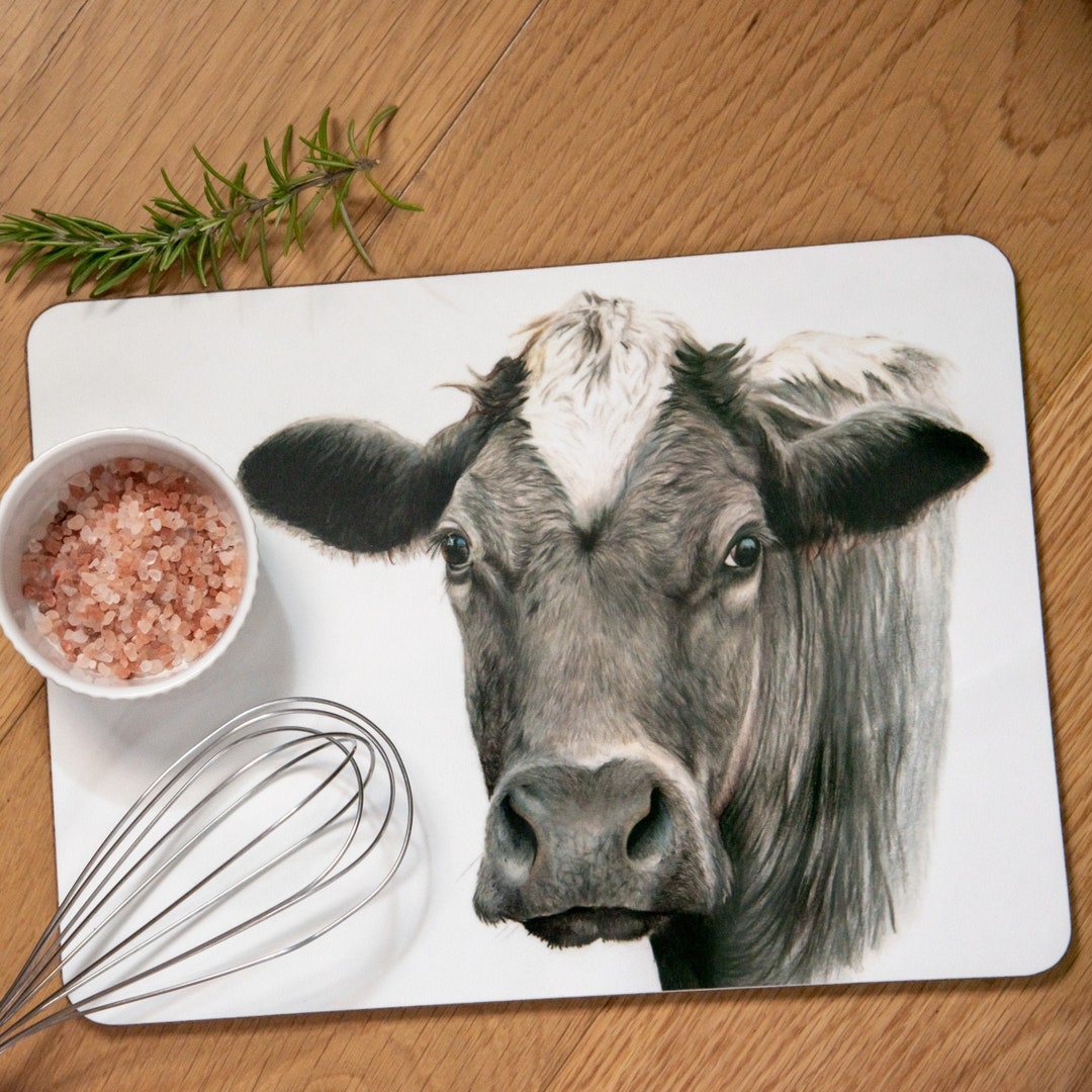 Cow Placemat – Farmhouse Tableware | Farm Animal Collection - Etsy