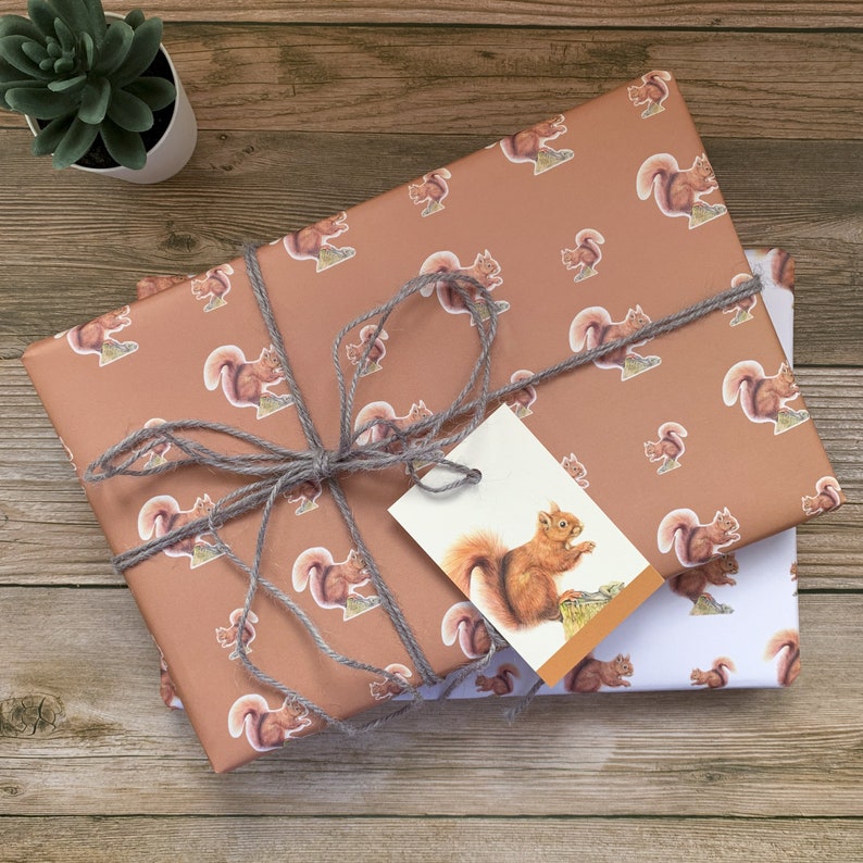 Squirrel Gift Wrapping Paper Wildlife Animal Pattern - Etsy
