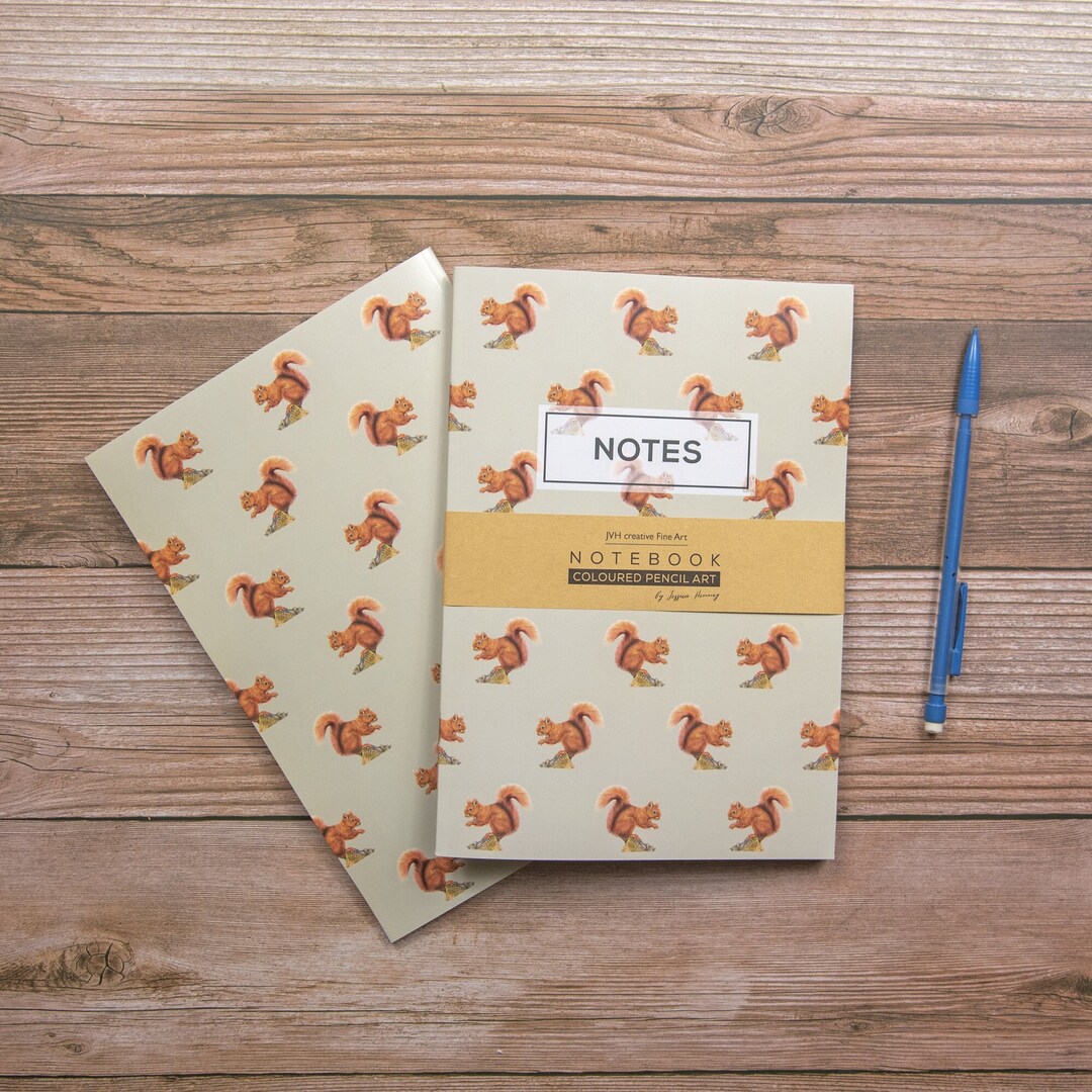 Red Squirrel Notebook – A5, Lined Inside Pages - Etsy