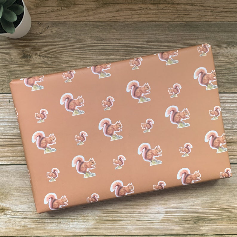 Squirrel Gift Wrapping Paper Wildlife Animal Pattern - Etsy