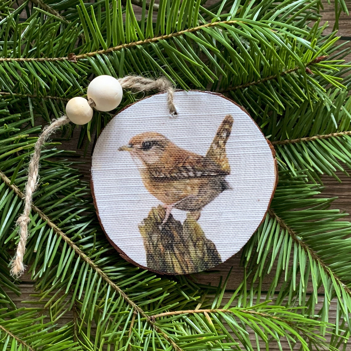 Wren, Bird – Animal Wood Slice Ornament – Bird Lover Gift - Etsy