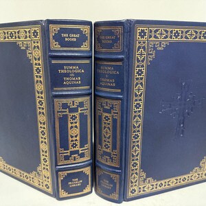 Franklin Library Thomas Aquinas SUMMA THEOLOGICA 2 Vol Western World - Etsy