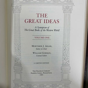 Franklin Library the Great Ideas 3 Vols Syntopicon of Great Books ...