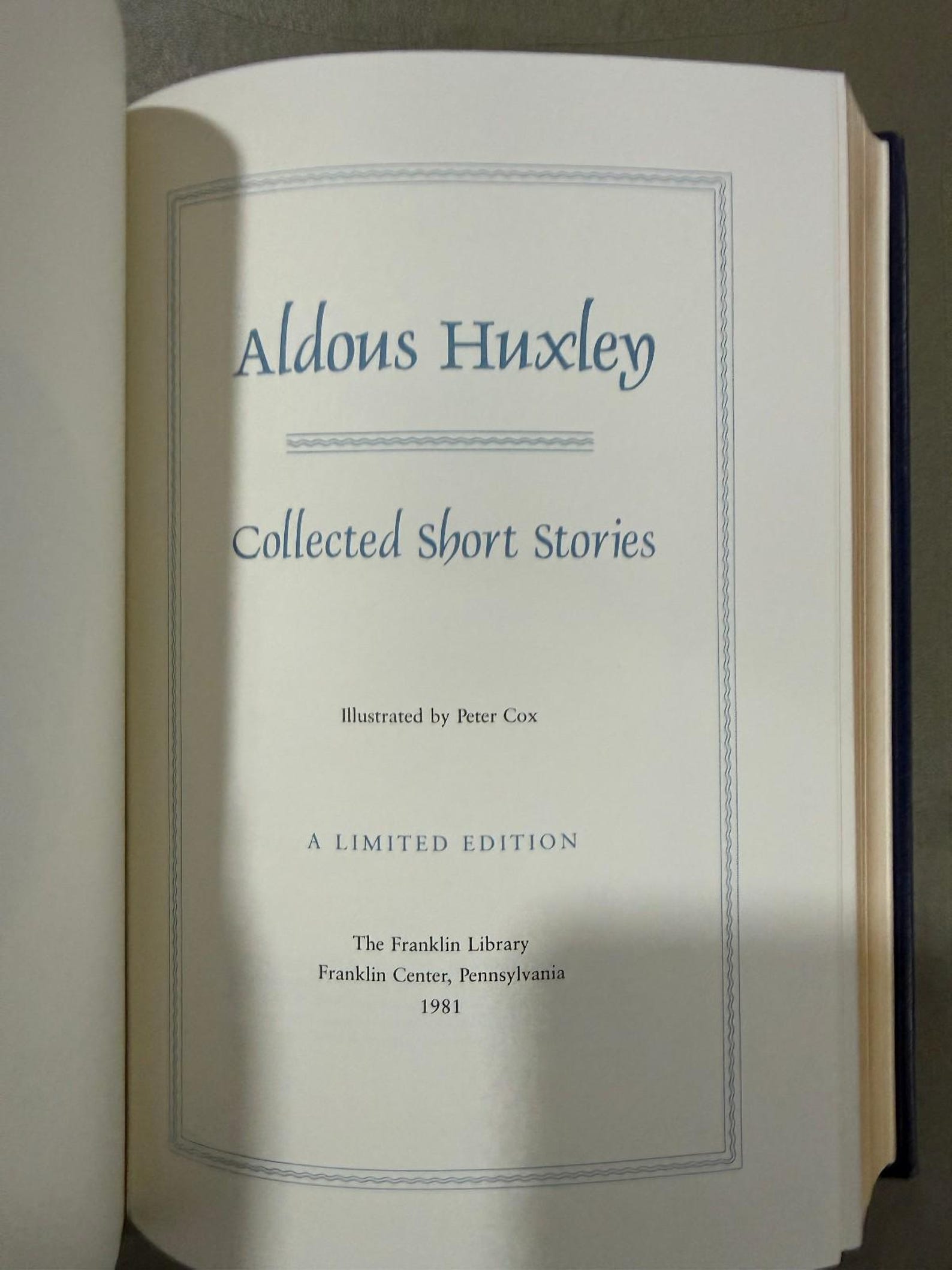 Franklin Library Huxley, Aldous - Collected 21 Short Stories Greatest ...