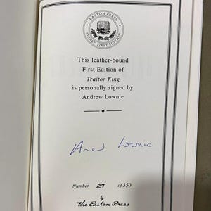 Easton Press Traitor King by Andrew Lownie SIGNED 1st Ed W/ COA - Etsy