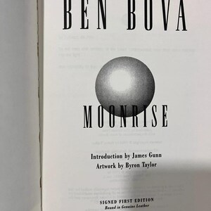 Easton Press Moon Rise by Ben Bova SIGNED First Edition W/coa - Etsy