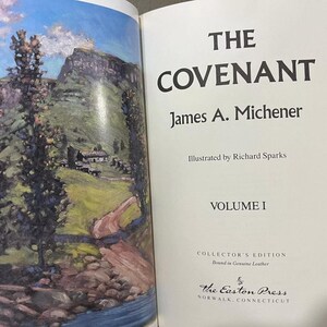 Easton Press James A. Michener - the Covenant 2 Vol - Etsy