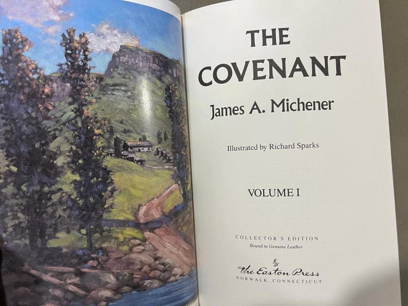 Easton Press James A. Michener - the Covenant 2 Vol - Etsy