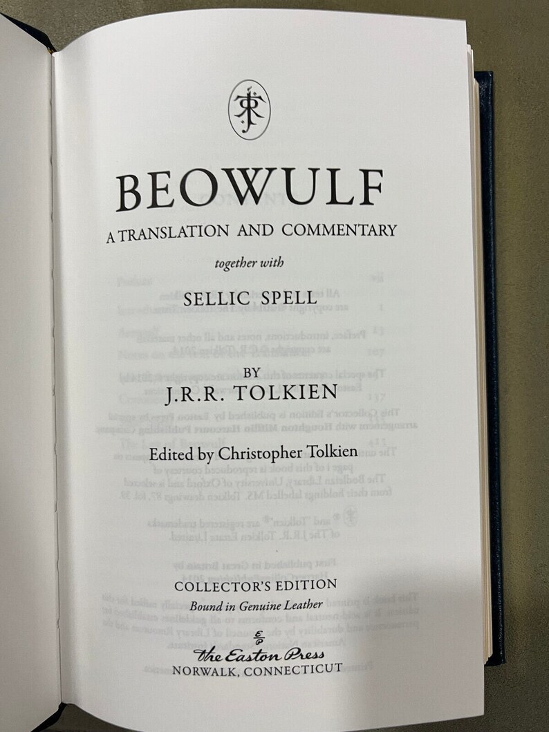 Easton Press BEOWULF by J.R.R. TOLKIEN - Etsy