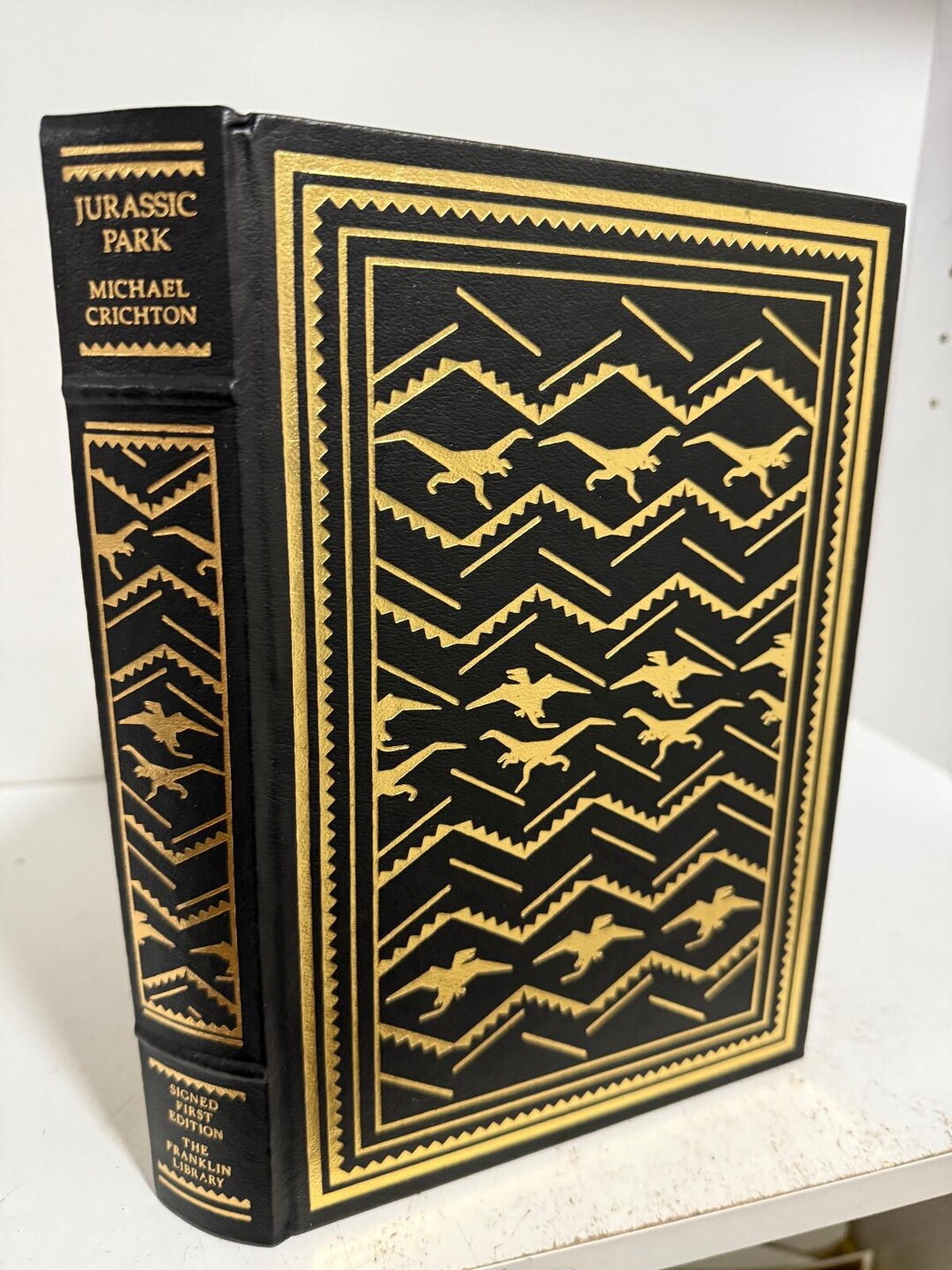 Franklin Library Jurassic Park - Michael Crichton SIGNED 1st Edition - Etsy