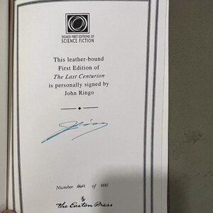 Easton Press Last Centurion - John Ringo SIGNED Sci-fi 1st Ed COA - Etsy