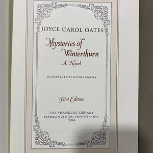 Franklin Library Mysteries of Winterthurn - Joyce Carol Oates SIGNED ...