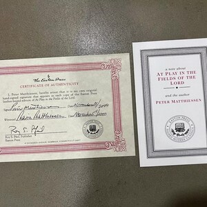 Easton Press at Play in the Fields of the Lord - Matthiessen SIGNED ...