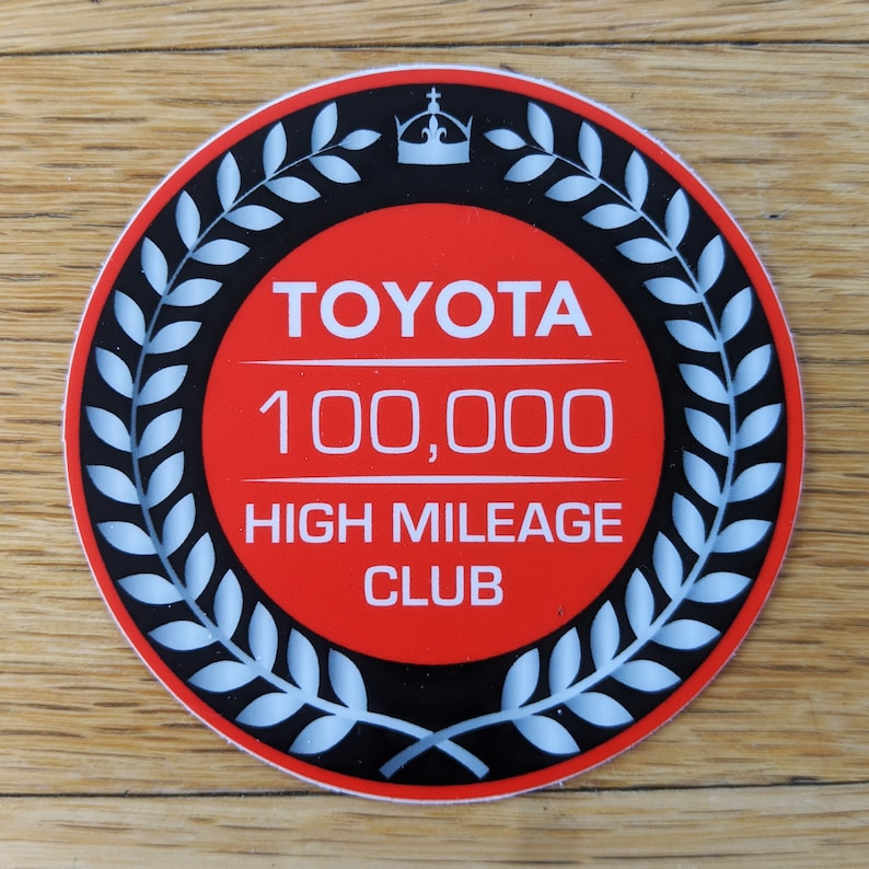 Toyota High Mileage Club Sticker Decal 100k 200k 300k 400k | Etsy