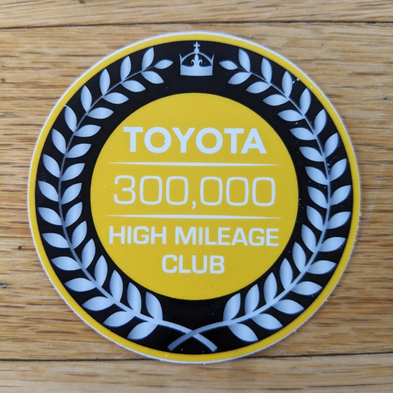 Toyota High Mileage Club Sticker Decal 100k 200k 300k 400k | Etsy