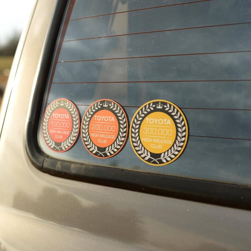 Toyota High Mileage Club Sticker Decal 100k 200k 300k 400k | Etsy