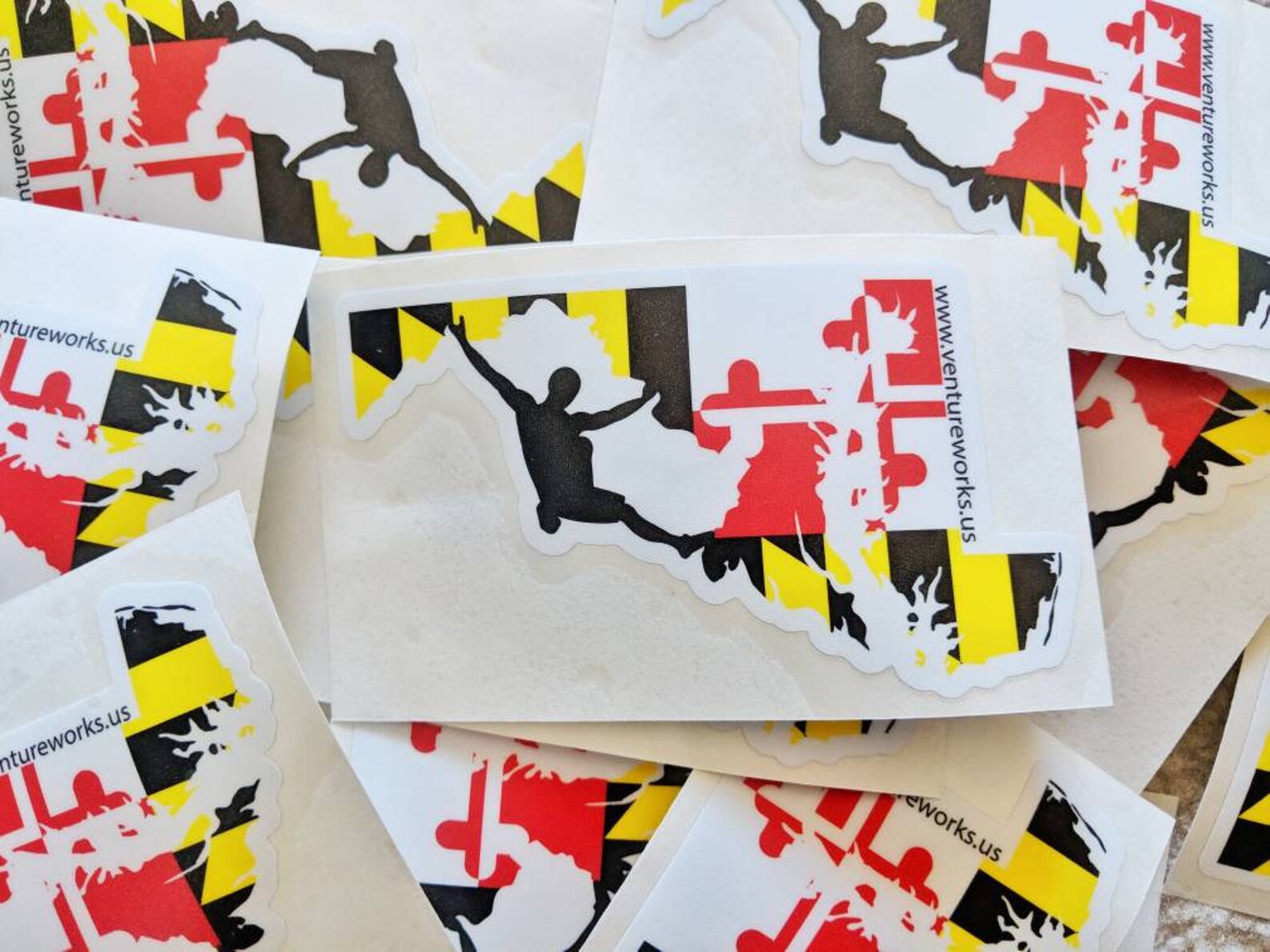 Maryland Flag Sticker Rock Climbing State Pride Climber | Etsy