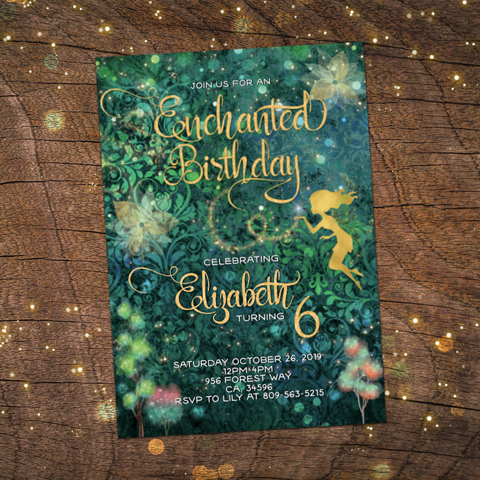 Enchanted Forest Invitation Fairy Invitation Enchanted - Etsy
