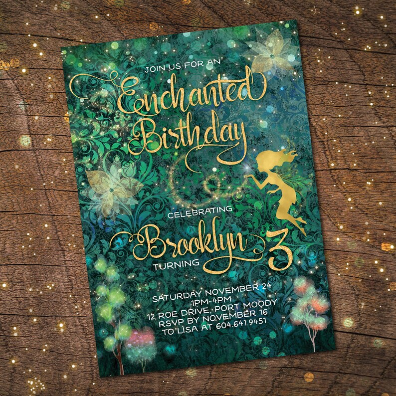 Enchanted Forest Invitation, Enchanted Invitation, Fairy Invitation ...