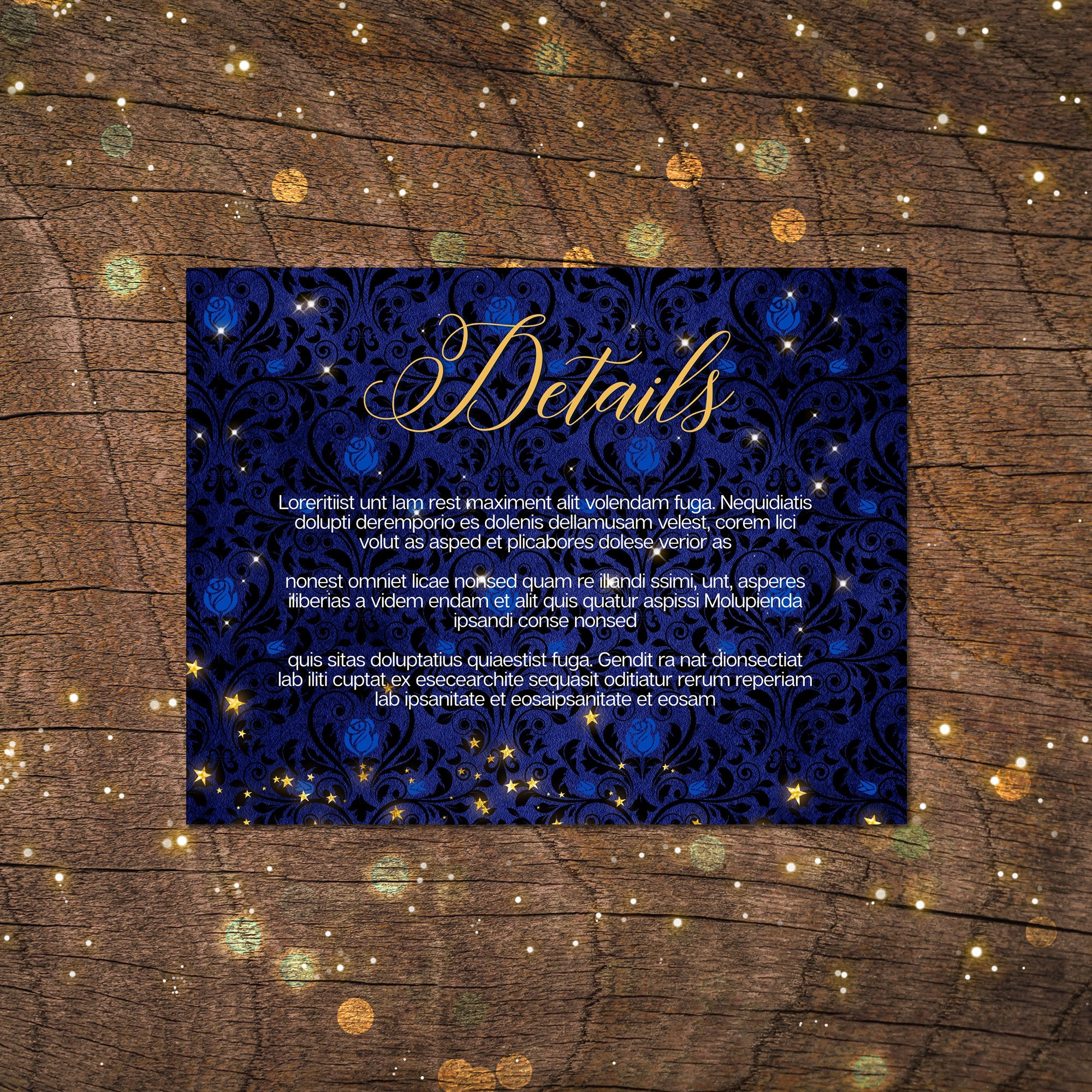 Enchanted Wedding Invitation String Lights Invitation Starry - Etsy Canada