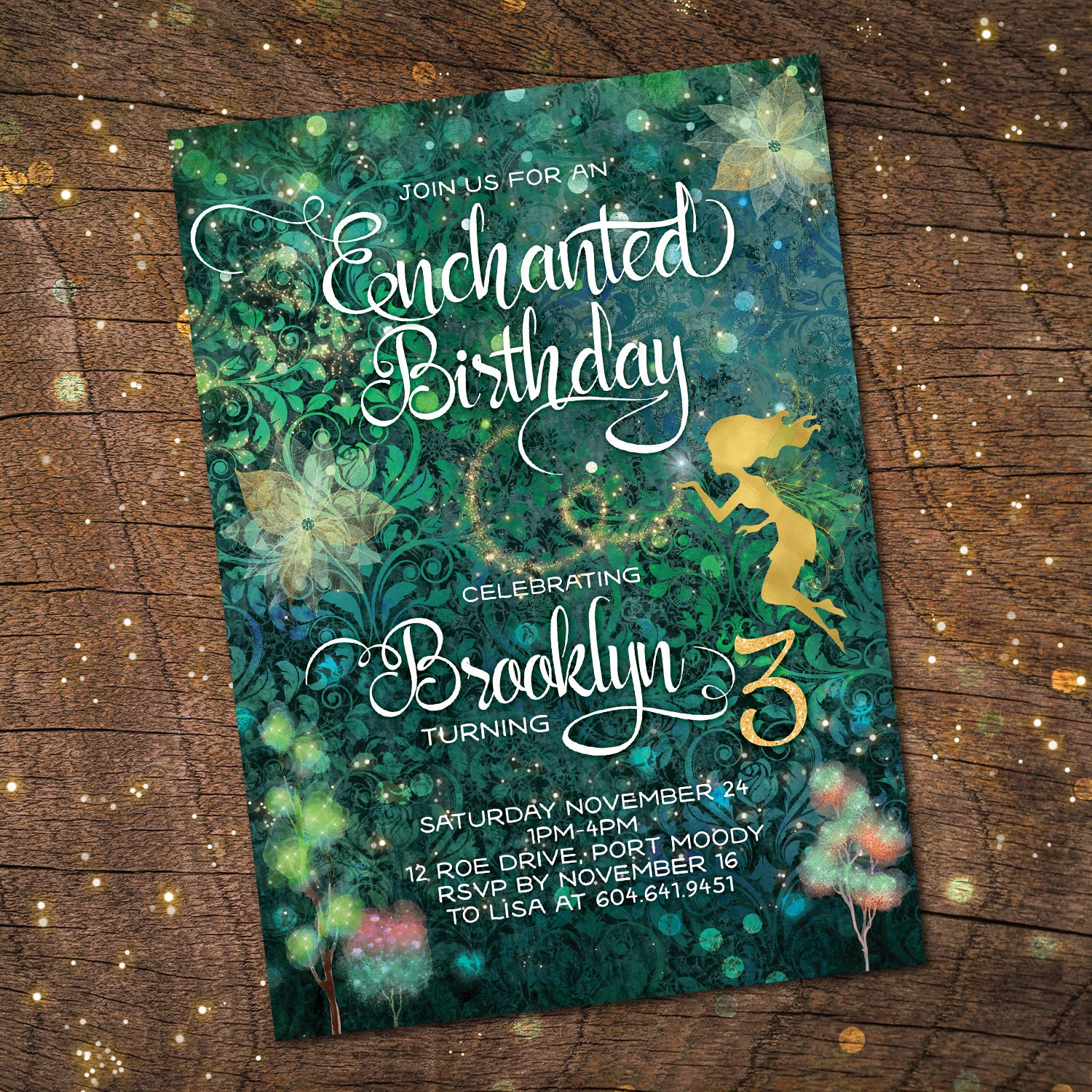 Enchanted Forest Invitation Enchanted Invitation Fairy | Etsy