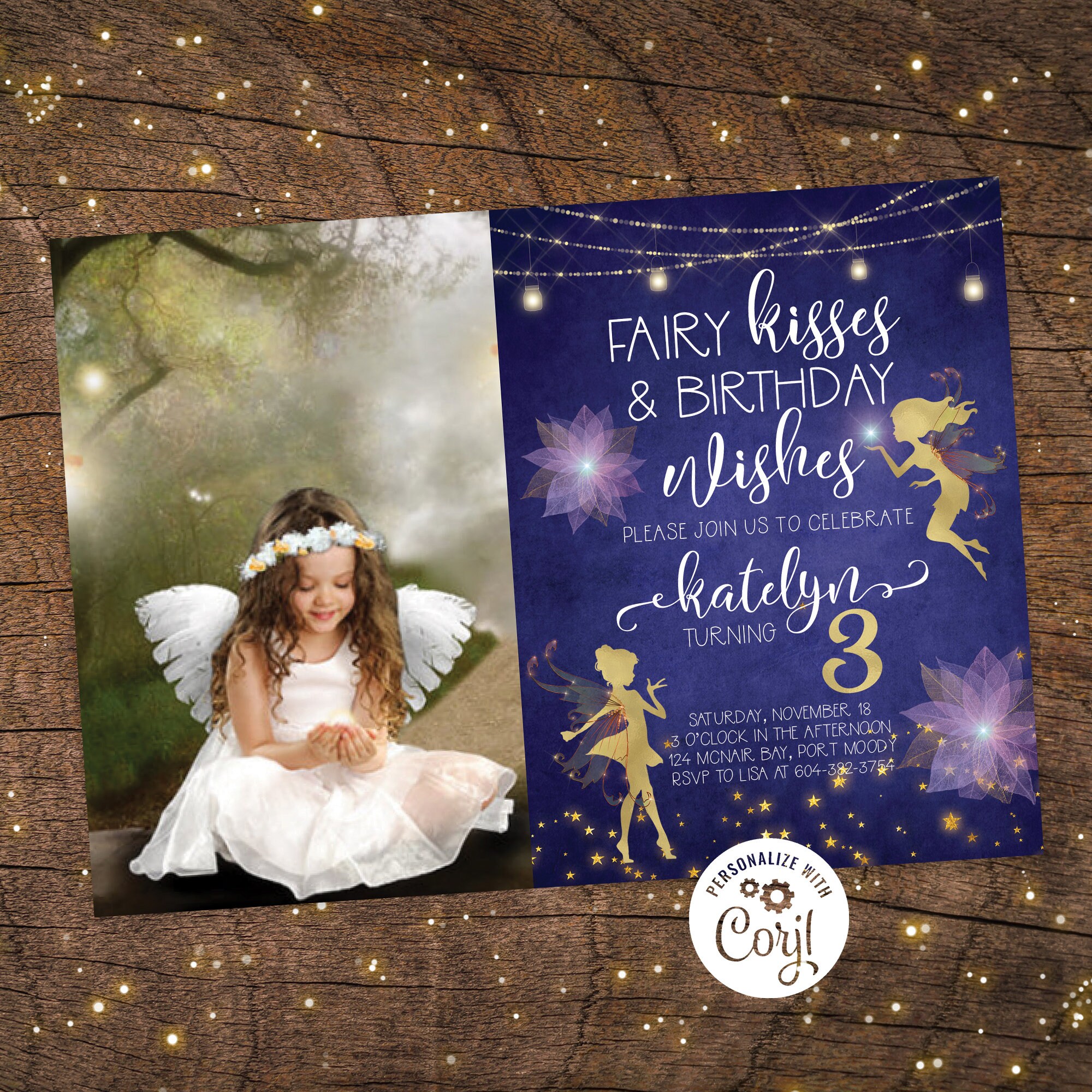 Enchanted Forest Invitation Corjl Fairy Birthday Invitation - Etsy Canada