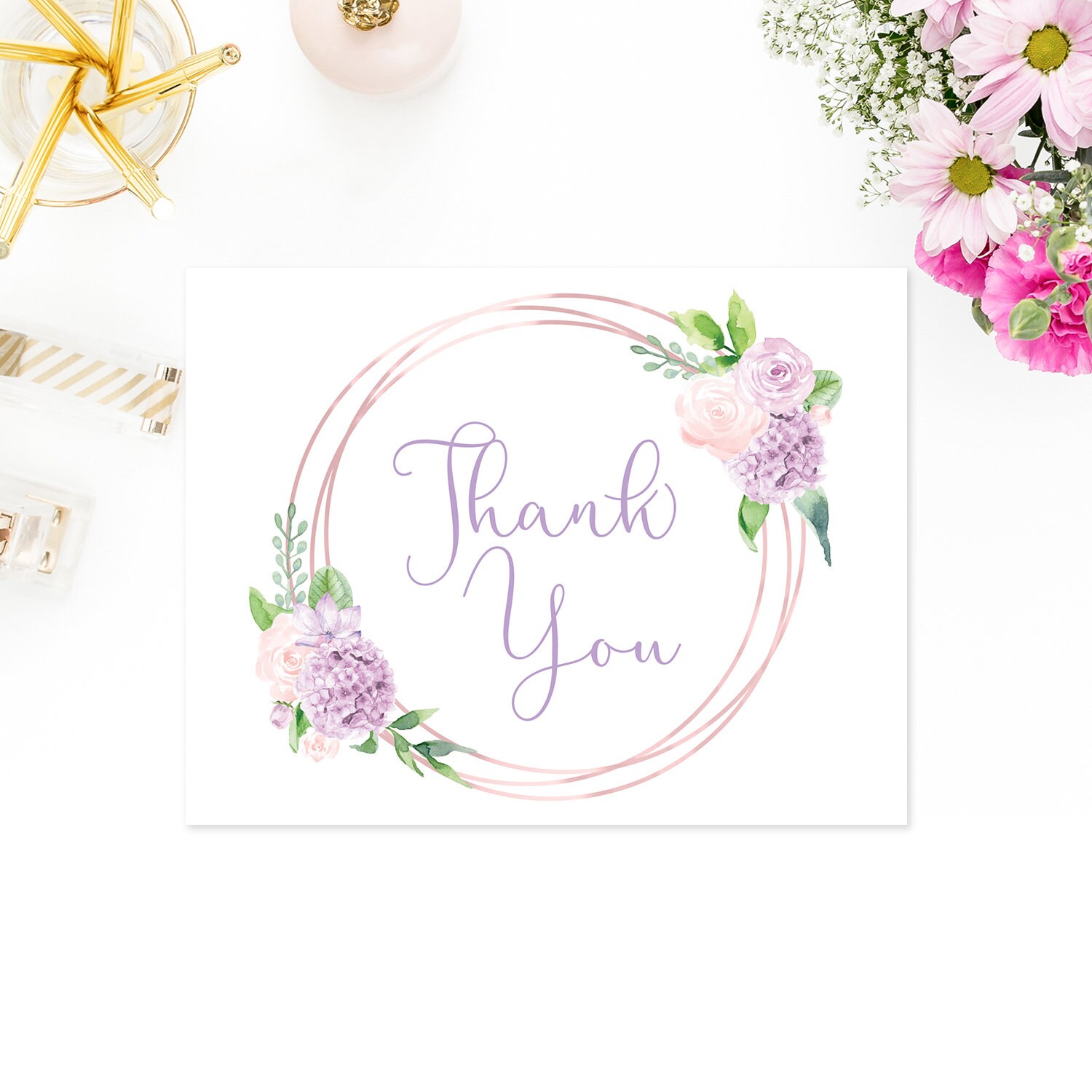 Pink Wedding Invitation Circle Borders