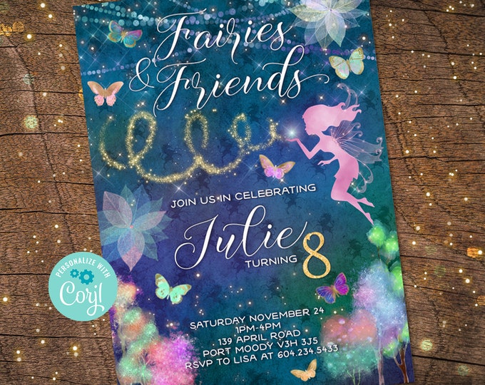 Enchanted Forest Invitation, Fairy Birthday Invitation, Fairy Garden ...