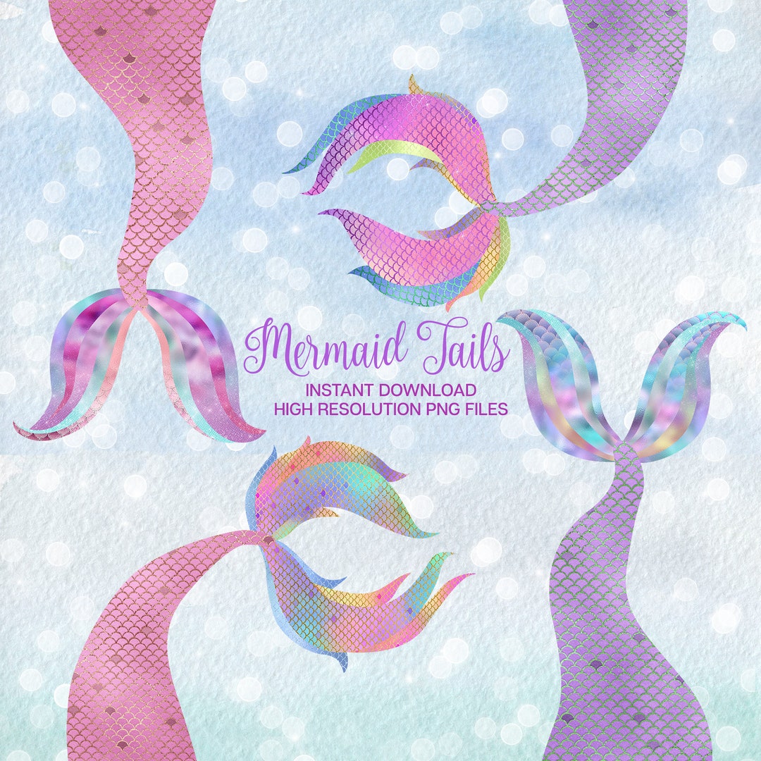 Pink Mermaid Tail Clipart, Pink Mermaid Scales, Mermaid Clipart ...