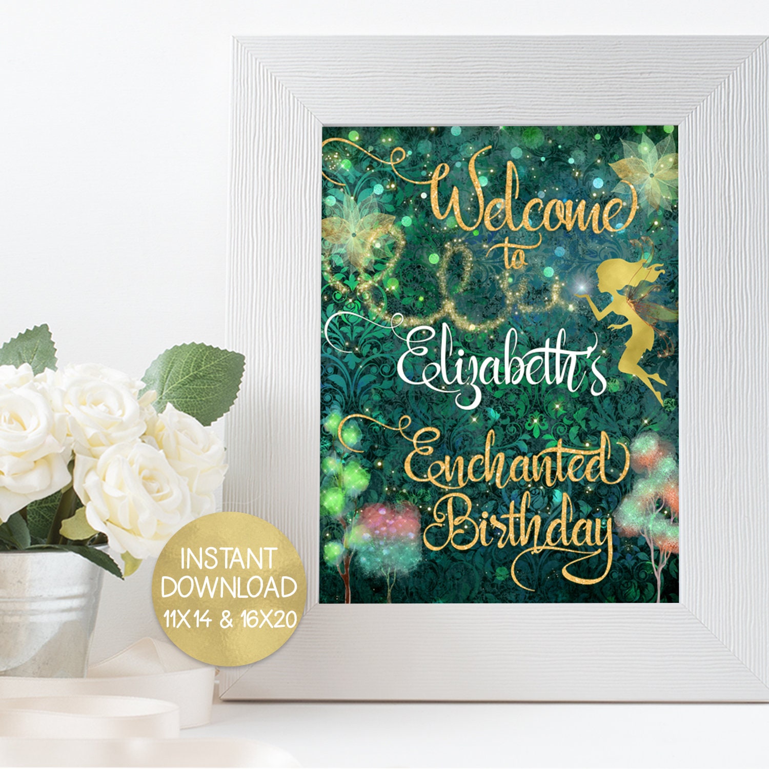 Enchanted Forest Birthday Sign Fairy Garden Sign Fairy - Etsy