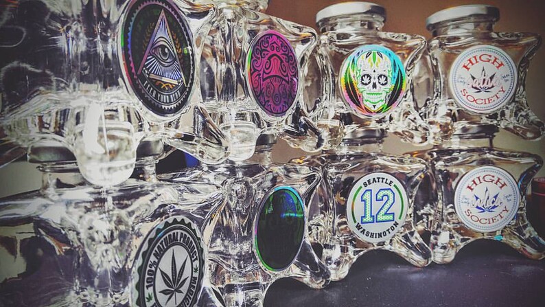 Dope Jars Footed Glass Herb Storage Stash Jar Fits About | Etsy