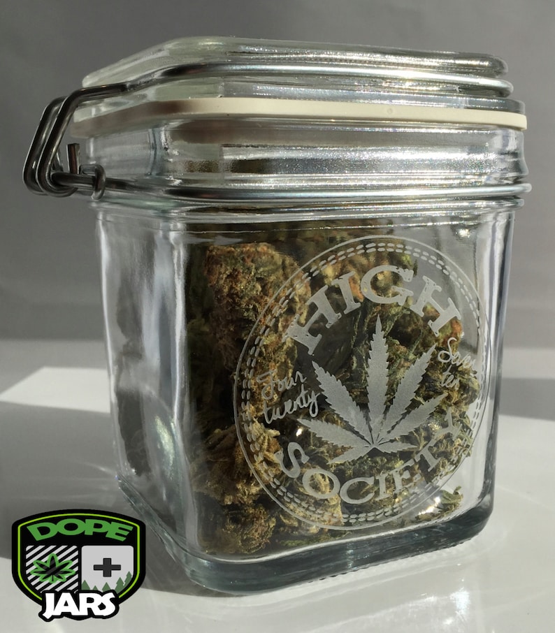 Dope Jars 350ml Herb Storage Swing Top Stash Jar With | Etsy
