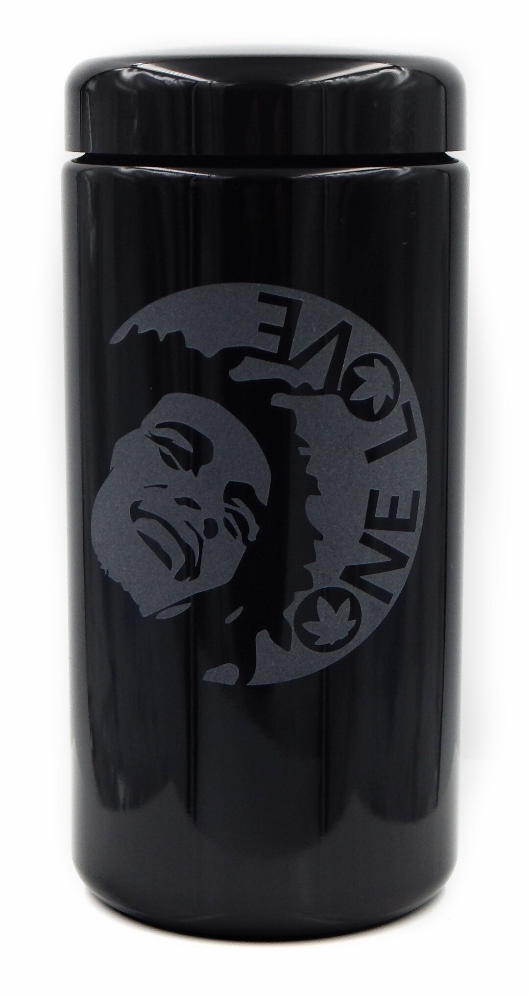 Dope Jars - 1 Liter Herb Storage, Stash Jar - With One Love Deep Etched ...