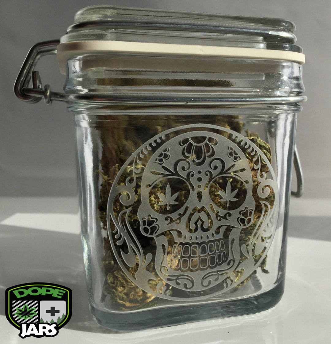 Dope Jars - 350ml Herb Storage, Swing Top Stash Jar - With Dope Designs ...