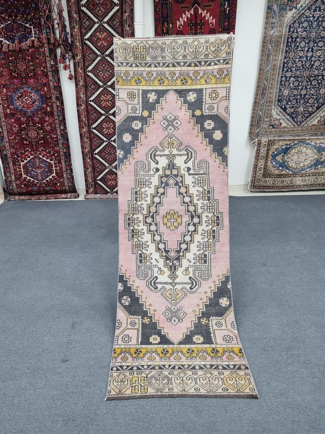 2'7'' X 7'11'' Antique Runner Rug, 3x8 Vintage Narrow Wool Runner, 3x8 ...