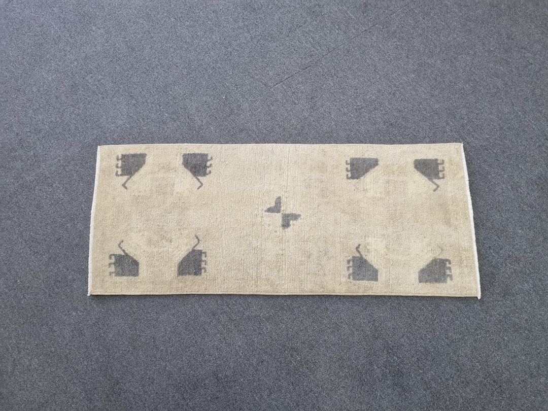 2x4 Rug,tribal Small Gray Rug,entry Decor Mat Rug,2x4 Oushak Mat Rug ...